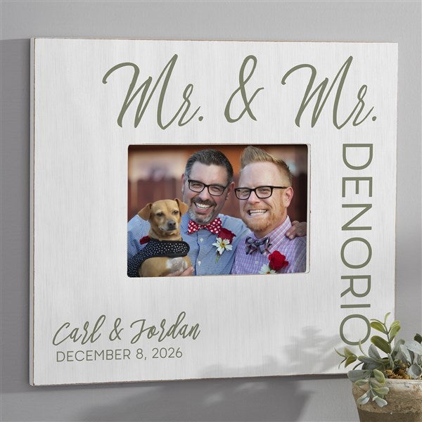Personalized Wedding Box Picture Frame - Stamped Elegance