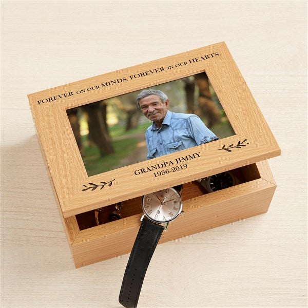 Your Life Gave Us Memories Engraved Memorial Photo Keepsake Box