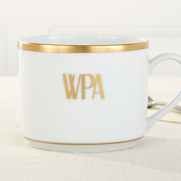 Pickard Signature Gold Monogrammed Tea Cup