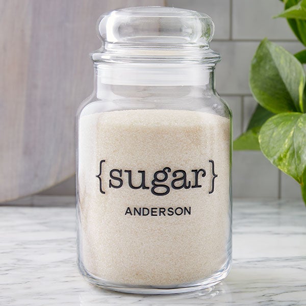 Personalized Glass Storage Kitchen Jars