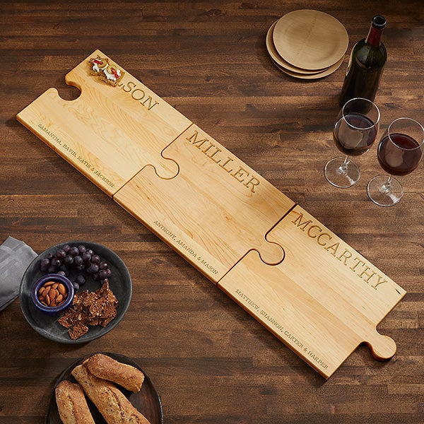 Custom Puzzle Piece Cutting Board - Family Connection