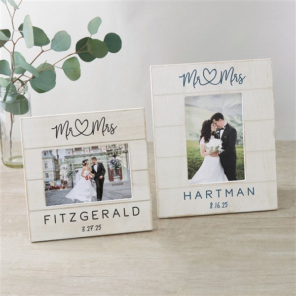 Infinite Love Personalized Wedding Shiplap Frame 4x6 Horizontal