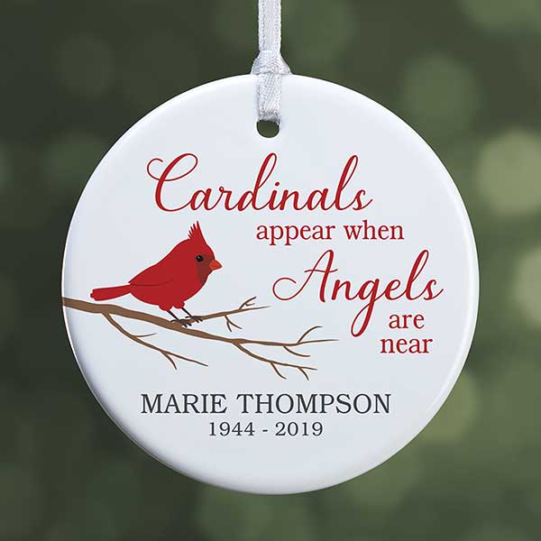 Personalized Cardinal Memorial Ornaments