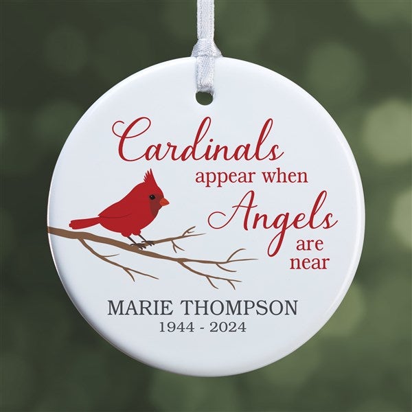 Personalized Cardinal Memorial Ornaments