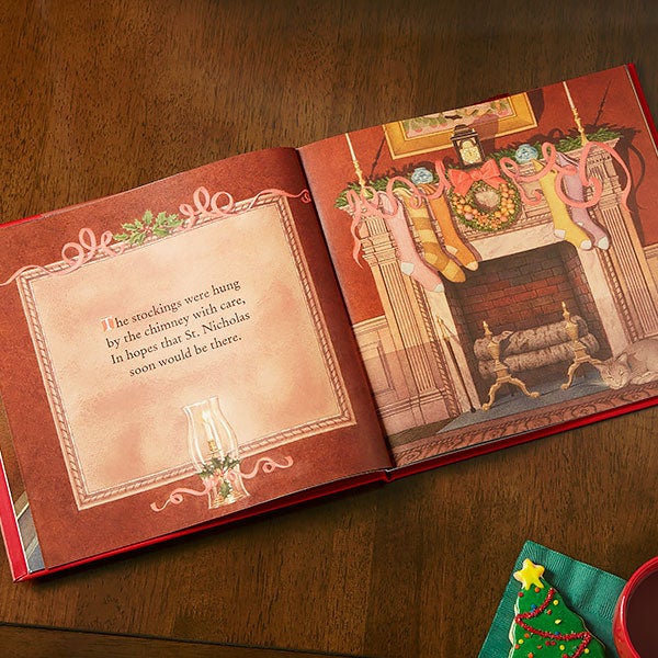 The Night Before Christmas Personalized Leather Book