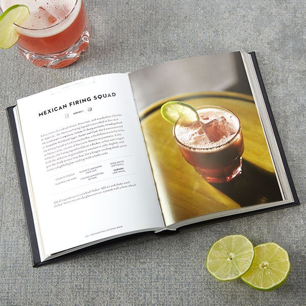 The Essential Cocktail Book Personalized Leather Book