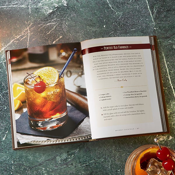 Whiskey Cocktails Personalized Leather Book