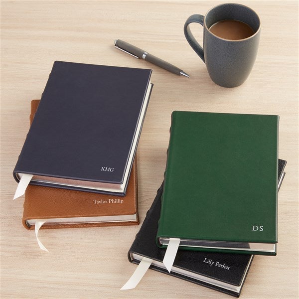 Premium Debossed Leather Journal - Tan