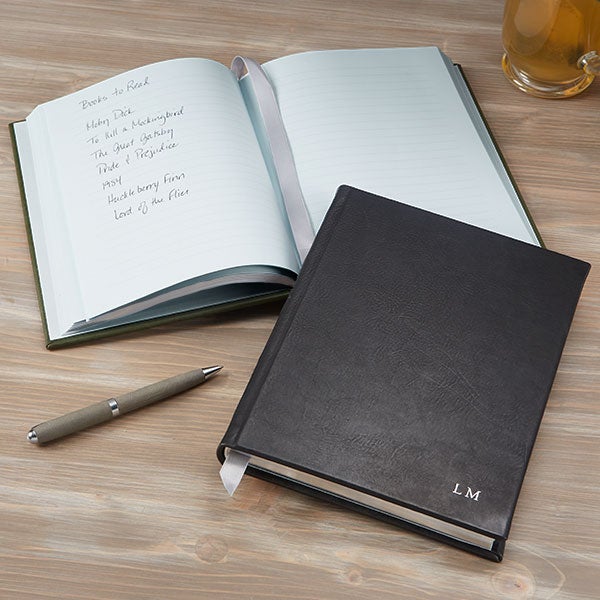 Premium Debossed Large Leather Journals - 8.75x10.75