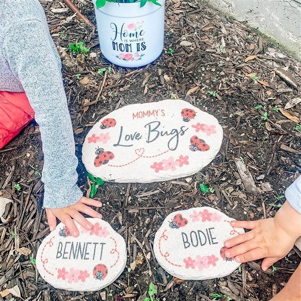 Love Bugs Personalized Garden Stones