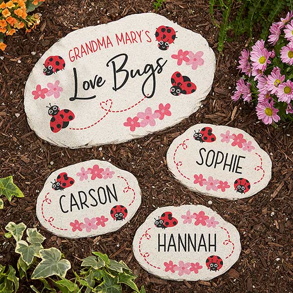 Love Bugs Personalized Garden Stones