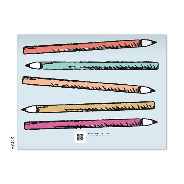 Playful Pencils Personalized Note Cards
