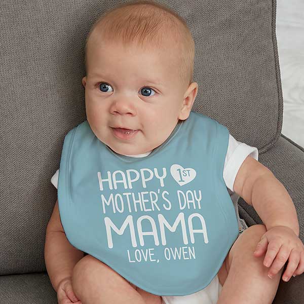 Happy First Mother's Day Personalized Baby Bib