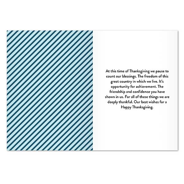 So Grateful Personalized Thanksgiving Greeting Card
