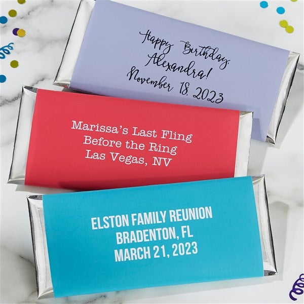 Personalized Candy Bar Wrappers Party Favors