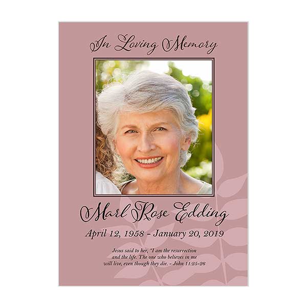 In Loving Memory Photo Bereavement Cards