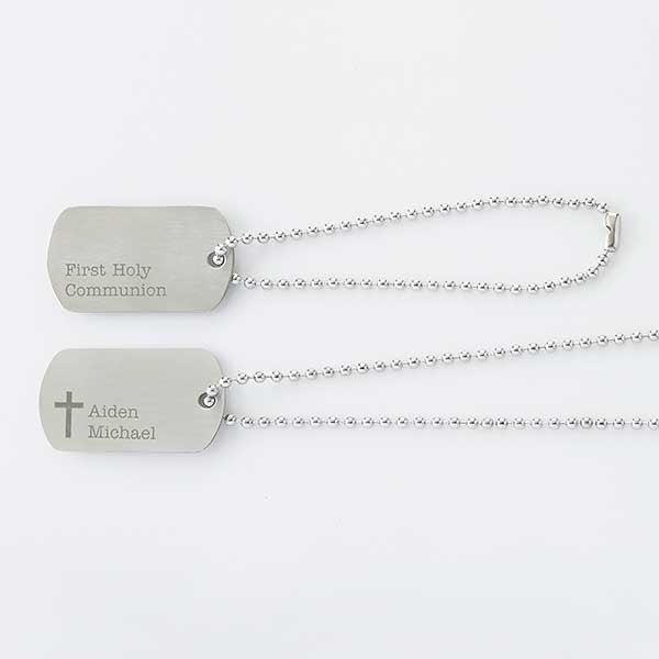 Personalized First Communion Dog Tags