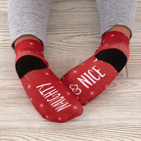 Santa Character Personalized Toddler Christmas Socks