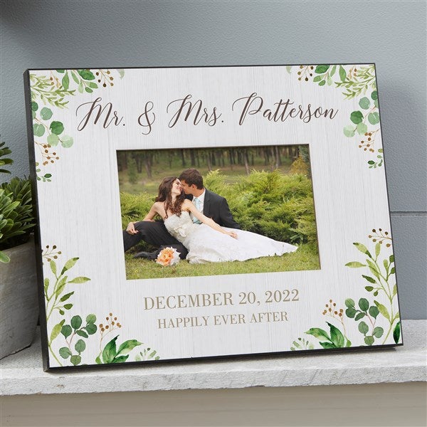 Personalized Wedding Picture Frame - Laurels Of Love