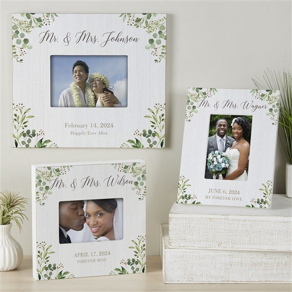 Personalized Wedding Picture Frame - Laurels Of Love