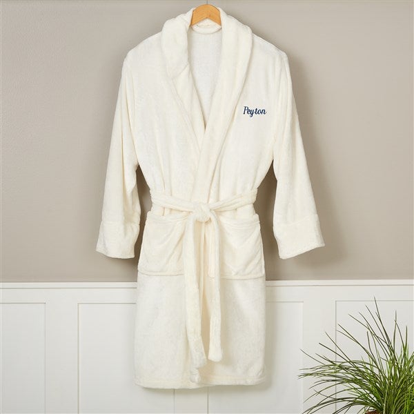 Personalized Luxury Fleece Robe - Ivory