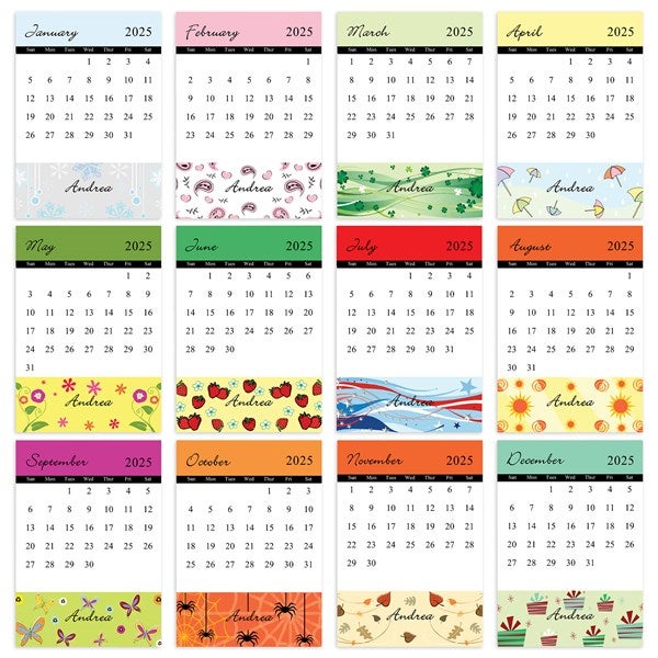 Seasons Change Personalized Easel Calendar
