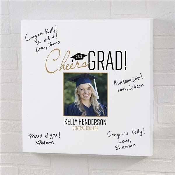 Personalized Graduation Signature Book Photo Canvas Print