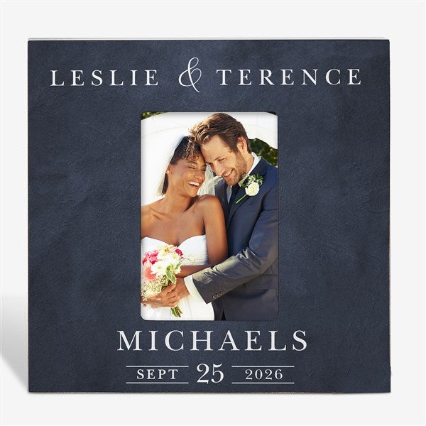 Moody Chic Personalized Wedding Picture Frame