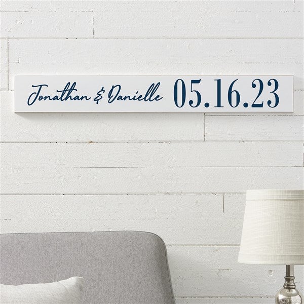 The Big Day Personalized Wooden Wedding Sign