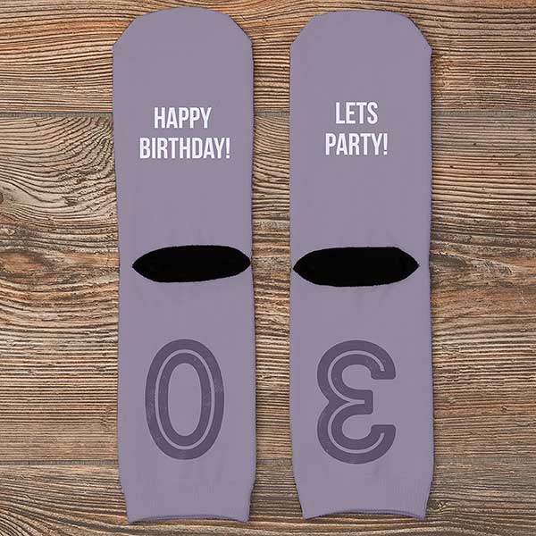 Modern Birthday Personalized Women's Photo Socks