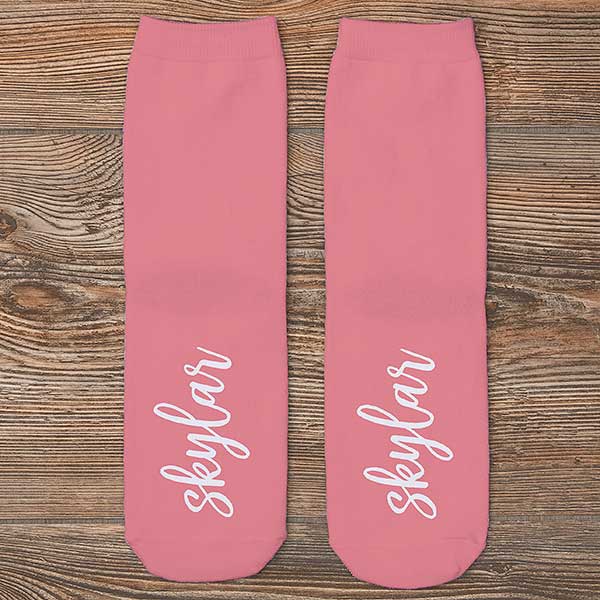 Scripty Style Personalized Socks