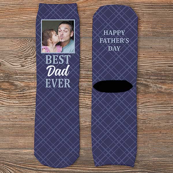 Best Dad Ever Personalized Photo Socks