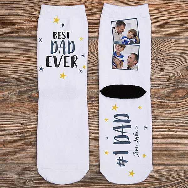 Best Dad Personalized Photo Socks
