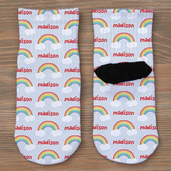 Rainbow Personalized Toddler Socks