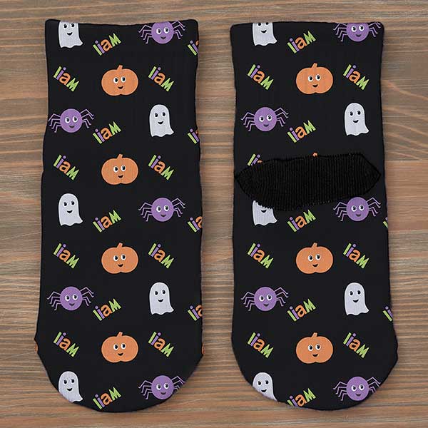 Halloween Icons Personalized Toddler Halloween Socks
