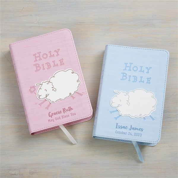 Woolly Lamb Personalized Children's Bible - Pink