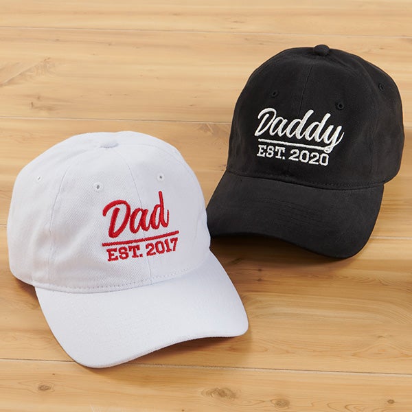 Established Dad Personalized Black Baseball Cap