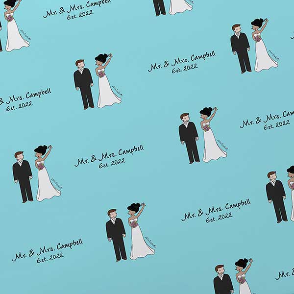 Wedding Couple philoSophie's Personalized Wedding Wrapping Paper