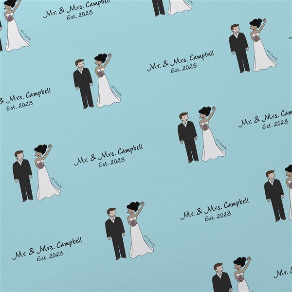 Wedding Couple philoSophie's Personalized Wedding Wrapping Paper
