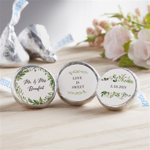 Laurels of Love Personalized Wedding Candy Stickers