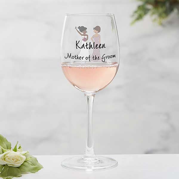 Bridal Party Personalized White Wine Glass by philoSophie's
