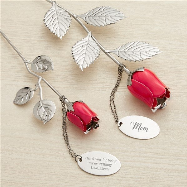 For Her Engraved Large Red Keepsake Rose