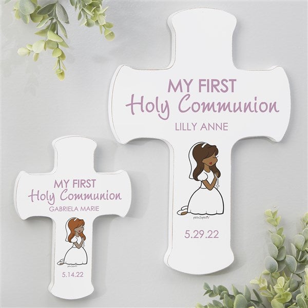 Personalized First Communion Cross for Girls