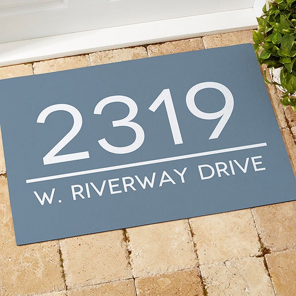 Home Address Personalized Doormat - 18x27