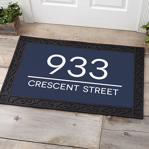 Home Address Personalized Doormat - 20x35
