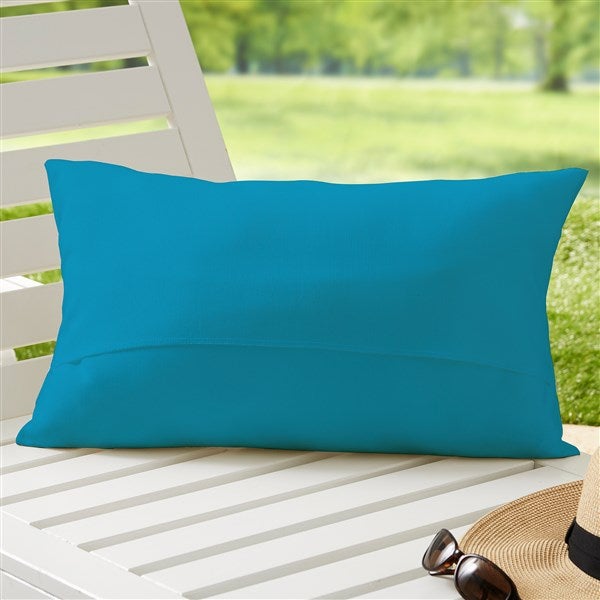 Pool Welcome Personalized Lumbar Outdoor Throw Pillow - 12x22