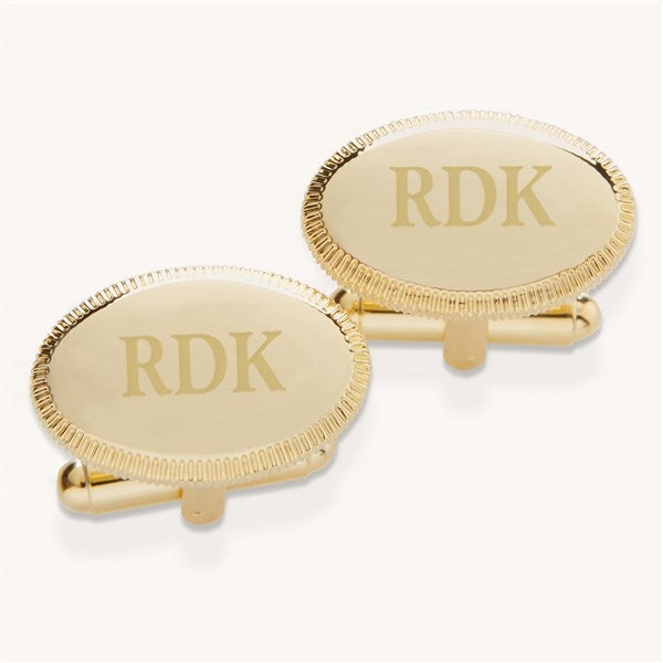 Personalized Gold Cufflinks - Monogram Elite Collection