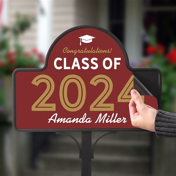 Graduating Class Of Personalized Magnetic Garden Sign