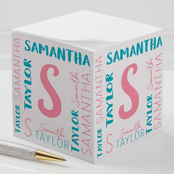Notable Name Personalized Paper Note Cube