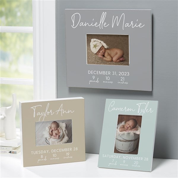 Simple & Sweet Baby Personalized Picture Frame - Horizontal